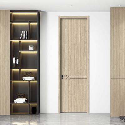 China Customizable Modern Wood Front Doors Manual Opening Style Home Wood Entry Doors for sale