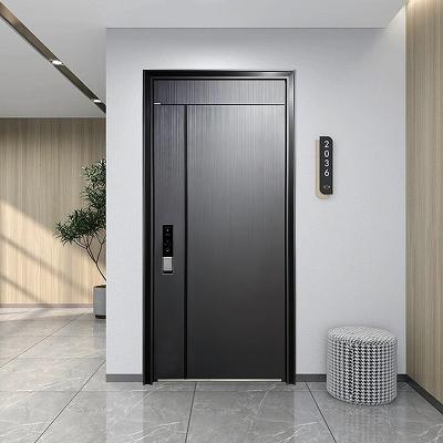 China Modern Cold Rolled Double Steel Security Doors Residential Entrance for sale