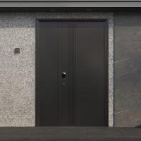 China Swing Modern Steel Entry Doors Secure Exterior Design Villa Front Door for sale