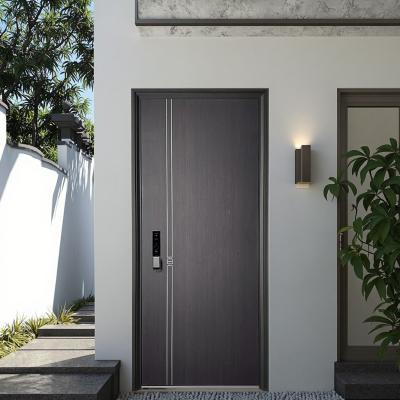 China Villa Cold Rolled Steel Gate Door Modern Farmhouse Secure Front Entry Door for sale