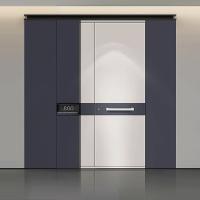 China Customized Modern Exterior Steel Door Security Front Door House Entry Doorbell Optional for sale