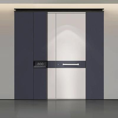 China Customized Modern Exterior Steel Door Security Front Door House Entry Doorbell Optional for sale
