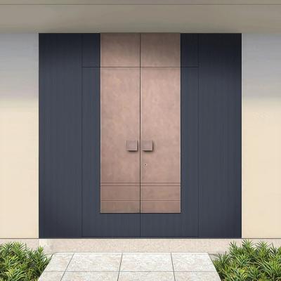 China Contemporary Villa Doors Steel Modern Security Front Door Customized Pictures for sale