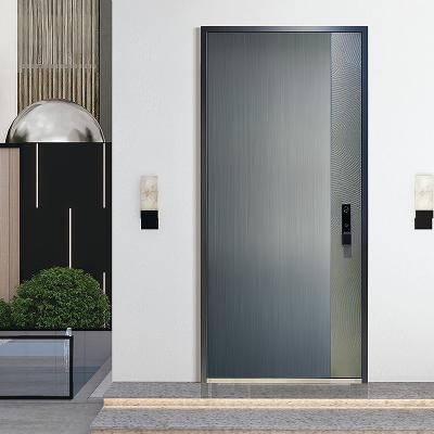 China Modern Manual Security Door Cold Rolled Residential Steel Front Entry Doors for sale