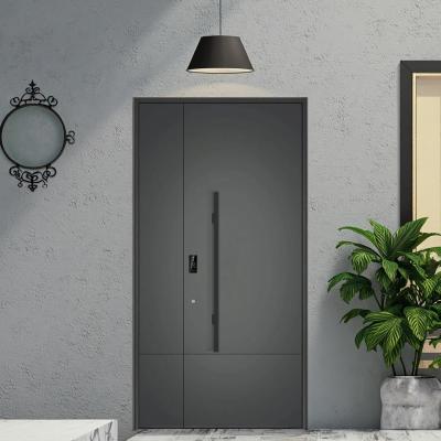 China Luxury Modern Metal Front Door Anti Theft Manual Swing Security Exterior Door for sale