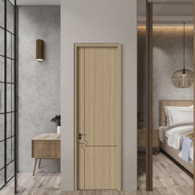China Finished Custom Solid Wood Composite Door Paint Free Sound Insulation Door Panel Thickness 3mm Ideal for Interior Suite or Front Entry Wood Door for sale