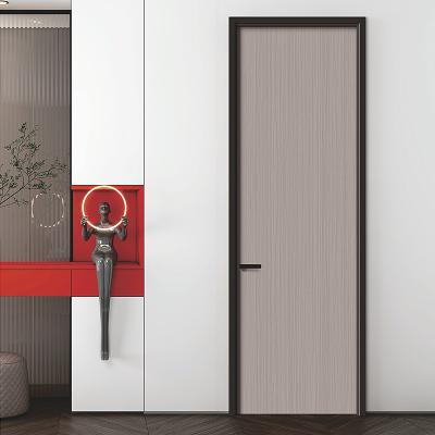 China Paintless Solid Wood Suite Door Postmodern Sound Insulation for sale