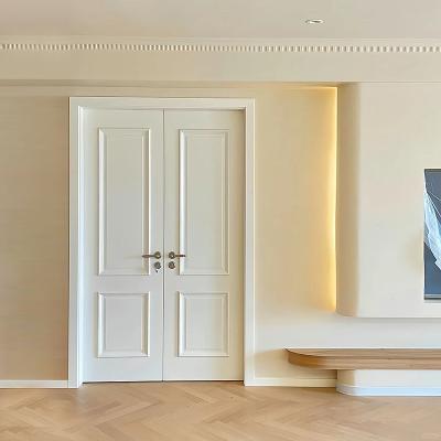 China Modern Interior Slab Solid Wood Doors Sleek Minimalist Look Customizable for sale