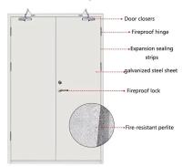 China Heavy-duty steel fire doors suitable for commercial and residential environments, combining performance and aesthetic appeal for sale