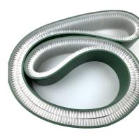 China Nylon Bristle Flexible Conveyor Belt Strip Brush With Rubber Base For Cleaning for sale