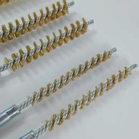 China Hand Operated Tube Cleaning Brush Metal Twist Wire Brush 165mm Length With M6 Thread for sale