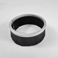 China Black Nylon Cup Shape Brushes Seal With Steel Channel For Dusting Or Sealing for sale