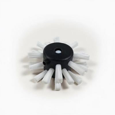 China 50mm White Nylon Pipe Coating Brush Wheel With POM Core For Pipe Cleaning And Spraying for sale