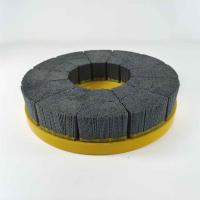 China High Density Rotary Nylon Staple Set Disc Brush For Deburring Metal Edge for sale