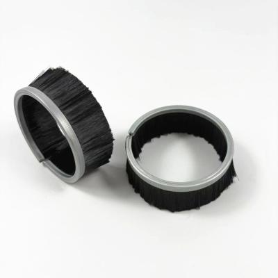 China Customized Industrial Disc Brush Seal Black Nylon Cup Shape Ring Strip Brush for sale