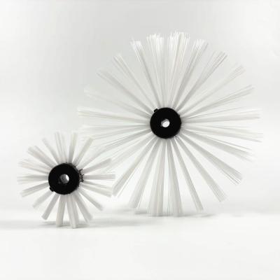 China Sturdy Nylon Wheel Pipe Inner Wall Cleaner Brush For Coating And Cleaning On Various Pipe for sale