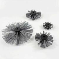 China Medium Pipeline Coating Cleaning Brush 10mm ID Carbon Abrasive Nylon Cleaning Brush for sale