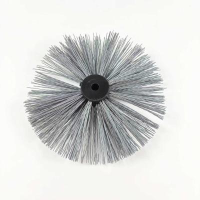 China Industrial Pipe Coating Cleaning Brush With Carbon Abrasive Nylon Bristles POM Core for sale