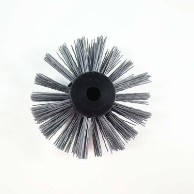 China POM Core Carbon Abrasive Nylon Pipe Coating Cleaning Brush For Industrial Cleaning for sale