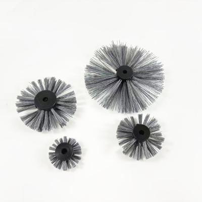 China Carbon Abrasive Grit Nylon Pipe Coating Brush Sewer Cleaning Brush 12mm Large Inner Diameter for sale