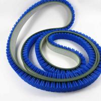 China Fryer Conveyors Belt Brush Oil Resistant Nylon Rubber Belt Cleaning Brush Strip for sale