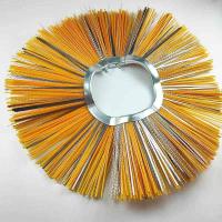 China Snow Street Sweeper Brushes Wafer Ring Rotary Steel Wire Brush For Cleaning Sweeping for sale