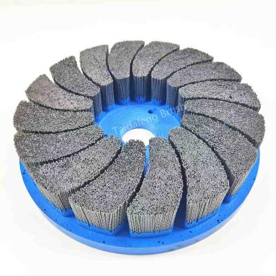 China Nylon Disc Wheel Polishing Brush Deburring With Abrasive Filament for sale