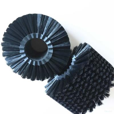 China Durable Conveyor Cleaning Cylinder Brushes Segment Roller Brush For Debris Removal for sale