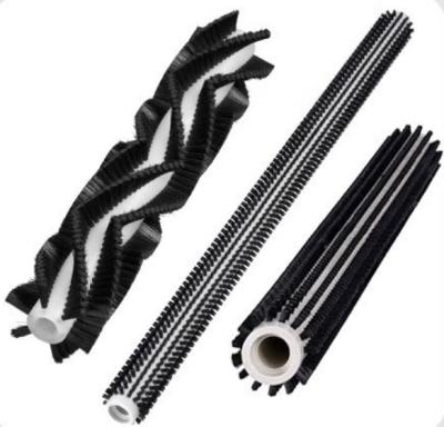 China Efficient Rotating Spiral Cylinder Roller Solar Panel Cleaning Brush with Nylon Bristles for sale