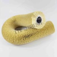 China Natural Sisal Tampico Fiber Spring Outward Strip Coil Spiral Roller Cleaning Brush for sale