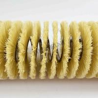 China Natural Sisal Tampico Fiber Spring Outward Strip Coil Spiral Roller Cleaning Brush for sale