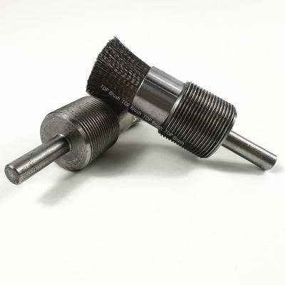 China Premium Stainless Steel Crimped Wire End Brush with Shank - Industrial Deburring, Rust & Coating Removal Tool for sale
