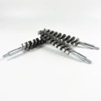 China Industrial Steel Spiral Tube Brushes with Threaded Shank for Rust Grime Removal in Boiler Tubes for sale