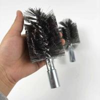 China Tube Pipe Cleaning Descaling Double Stems Twisted Wire Spiral Brush for Drill for sale
