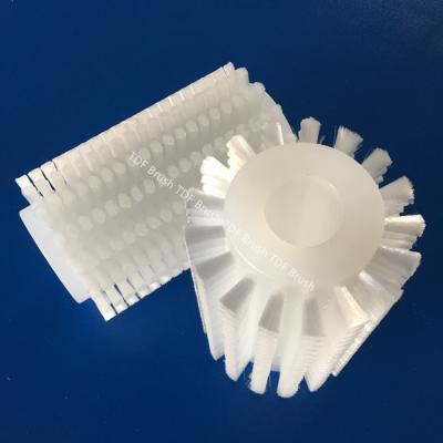 China Industrial Roller Brush Nylon Bristle PP Base Customizable Industrial Surface Treatment Tool for sale