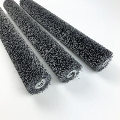 China Abrasive Filament Brush Roller Gray Nylon SiC For Metal Deburring And Polishing for sale