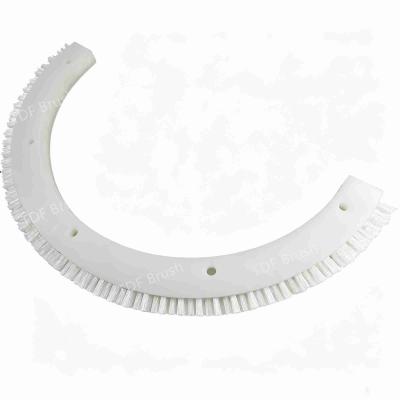 China Curved Nylon Bristle Semicircle Industrial Plate Brush for Conveyor Cleaning and Deburring for sale