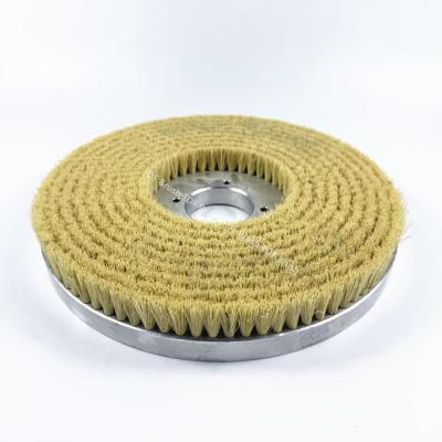 China Industrial Sisal Disc Brush with Natural Sisal Fiber and Aluminum Alloy Base for Metal Polishing and Deburring for sale