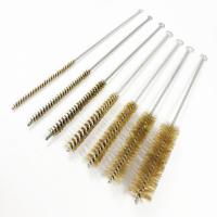 China Industrial Brass Wire Tube Cleaning Brush with Customizable Size and Twisted Wire Handle for Pipes and Heat Exchangers for sale