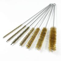 China Flexible Brass Bore Brush with Hanging Loop Industrial Pipe Cleaning Brush Kit for Boiler Heat Exchanger Plumbing Inner Wall Rust Oxide Removal for sale