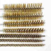 China Flexible Brass Bore Brush with Hanging Loop Industrial Pipe Cleaning Brush Kit for Boiler Heat Exchanger Plumbing Inner Wall Rust Oxide Removal for sale
