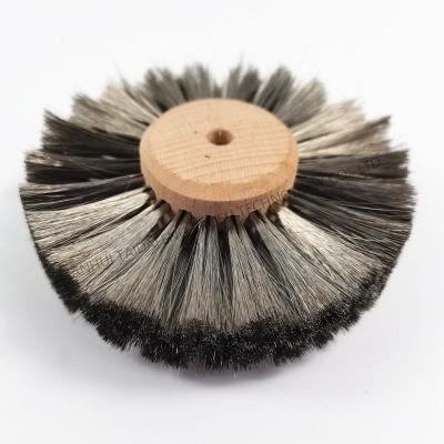 China Hardwood Hub Stainless Steel Wire Wheel Brush for Jewelry Polishing and Deburring with Customizable Size for sale