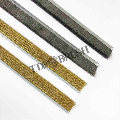 China Brass Wire / Stainless Steel Strip Brush Industrial Cleaning Strip Brush for Metal Surface Deburring for sale
