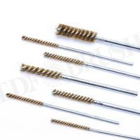 China Brass Wire Tube Cleaning Brush Twisted Stem Internal Hole Deburr Brush for Pipe, Mold, Hydraulic Port, Non-Scratch Anti-Spark Small Bore Brush for sale