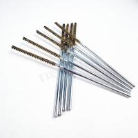 China Brass Wire Tube Cleaning Brush Twisted Stem Internal Hole Deburr Brush for Pipe, Mold, Hydraulic Port, Non-Scratch Anti-Spark Small Bore Brush for sale