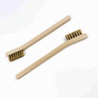 China Wooden Handle ESD Safe Natural Pig Hog Bristle Cleaning Brush for PCB & Sensitive Components for sale