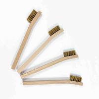 China Wooden Handle ESD Safe Natural Pig Hog Bristle Cleaning Brush for PCB & Sensitive Components for sale