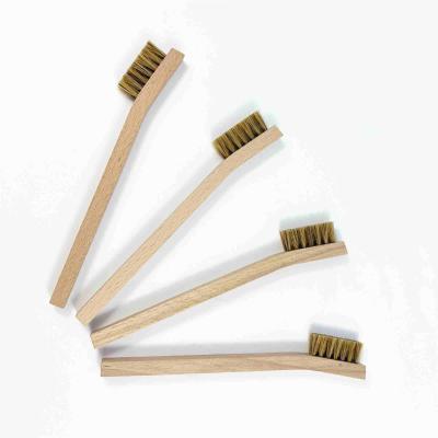 China Wooden Handle ESD Safe Natural Pig Hog Bristle Cleaning Brush for PCB & Sensitive Components for sale