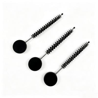 China Precision Nozzle Tube Brush With Stop Disc Nylon Bristle and Twisted Stainless Steel Wire Core for Small Tube Internal Cleaning for sale