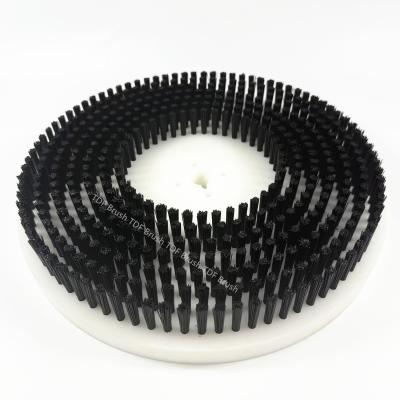 China Custom Bore Hole Disc Brush with Nylon Bristles for Industrial Surface Cleaning and Deburring for sale